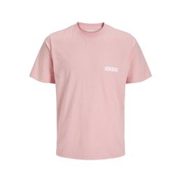 Jack & Jones JACK & JONES T-Shirt 'JCOSago' Herren Gr&ouml;&szlig;e XXL rosa / wei&szlig;