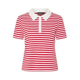 Pieces Poloshirt Damen Gr&ouml;&szlig;e M rot / wei&szlig;