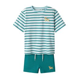 name it Set Jungen Größe 98 türkis / hellblau / weiß