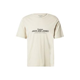 Jack & Jones Premium T-Shirt 'JPRBLAFERRIS' Herren Gr&ouml;&szlig;e S hellgrau / schwarz