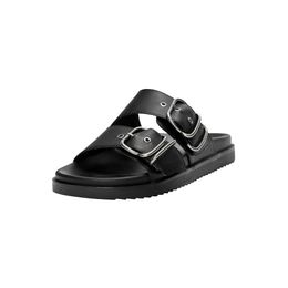 Pull&Bear Pull&Bear Pantolette Damen Größe 41 schwarz / silber
