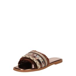 Aldo Pantolette 'Coralya' Damen Größe 39/39.5 creme / hellblau / braun / transparent