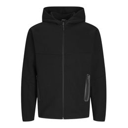 Jack & Jones Jack & Jones Zip-Up Hoodie 'JCOFusion' male Black size 3XL
