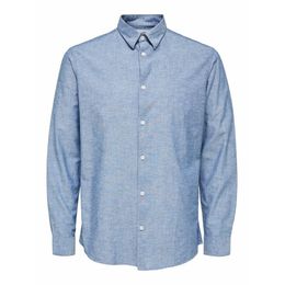 Selected Button Up Shirt male Blue size L