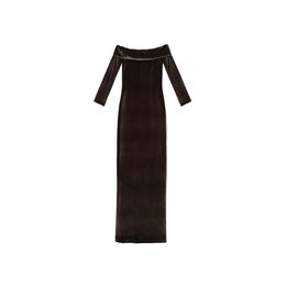 THE-ARE Kleid Damen Größe 34 dunkelbraun Winterkleid