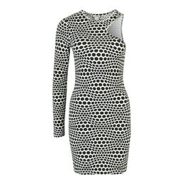 MONKI Kleid Damen Gr&ouml;&szlig;e 32 schwarz / wei&szlig; Winterkleid