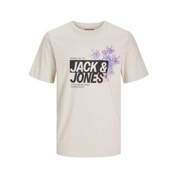 Jack & Jones JACK & JONES T-Shirt 'JJJaxon' Herren Gr&ouml;&szlig;e XS beige / dunkellila / rosa / schwarz