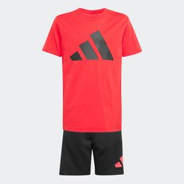 adidas Sportswear Trainingsanzug Jungen Größe 164 orangerot / schwarz