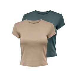 Only Shirt female Beige, Green size XS