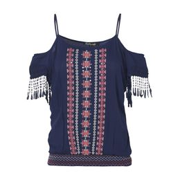 KOROSHI Bluse Damen Gr&ouml;&szlig;e XXL marine / melone / hellrot / naturwei&szlig;