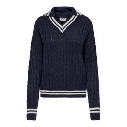 Only Pullover 'ONLKimberly' Damen Größe L navy / weiß