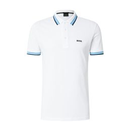 BOSS Poloshirt 'Paddy' Herren Größe 4XL azur / schwarz / weiß
