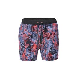 KOROSHI Badeshorts Herren Gr&ouml;&szlig;e M saphir / taubenblau / rot / schwarz