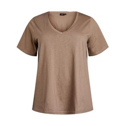 ZIZZI Shirt 'Rea' female Brown size XXL