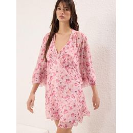 Trendyol Kleid Damen Größe 38 orange / rosa / dunkelpink / schwarz Winterkleid