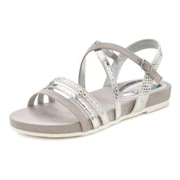 Lascana Sandale Damen Gr&ouml;&szlig;e 40 taupe / silber