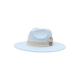 Kamila &Scaron;ikl Hut 'Ruby' Herren Gr&ouml;&szlig;e 56/57 beige / hellblau / wollwei&szlig;