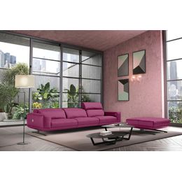 3-Sitzer Egoitaliano "Gloria, super bequem, hochwertige Verarbeitung, edles Design, Megasofa", pink (fuchsia), B:327cm H:96cm T:109cm, Sofas, beidseitig verstellbare R&uuml;ckenelemente, mit Designmetallf&uuml;&szlig;en