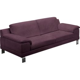 2,5-Sitzer Egoitaliano "Shakira, Design und Sitzkomfort auf hohem Niveau, tolle Details", lila (plum), B:216cm H:84cm T:92cm, Sofas, bequeme Armlehne und R&uuml;ckenlehne