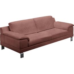2,5-Sitzer Egoitaliano "Shakira, Design und Sitzkomfort auf hohem Niveau, tolle Details", braun (cedar wood), B:216cm H:84cm T:92cm, Sofas, bequeme Armlehne und R&uuml;ckenlehne