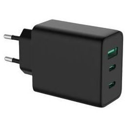 VALUE USB Charger mit Euro-Stecker, 3-Port (Typ-A, 2x Typ-C), 65W, GaN