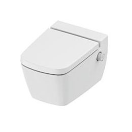 TECE Wand-WC 9700216 mit Duschfunktion, Set mit Deckel Classic, Warm- und Kaltwasser, weiß