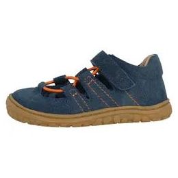 Barfußschuh Lurchi "Naffi, Barefoot", Kinder, Gr. 26, blau (dunkelblau), Veloursleder, Schuhe, Kinderschuh, Halbschuh, Größenschablone zum Download