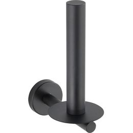 Wenko Edelstahl-Toilettenpapierhalter "Bosio" in Schwarz - (B)8 x (H)18 x (T)12,5 cm - 10% | Badezimmer-accessoires