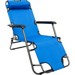 AMANKA 153x60 Garten Liegestuhl Klappbar - Outdoor Relaxliege Gartenstuhl Campingliege