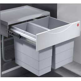 Hailo Mülleimer Küche, Einbau ab 50cm Schrank, 2-fach Abfalleimer