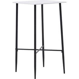 vidaXL Bartisch Weiß 60 x 60 x 111 cm MDF - Bartisch - Bartische - Stehtisch - Stehtische