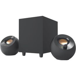 Creative Pebble Plus, 2.1 Lautsprecher, 3,5 mm Stereoklinke, USB Powered