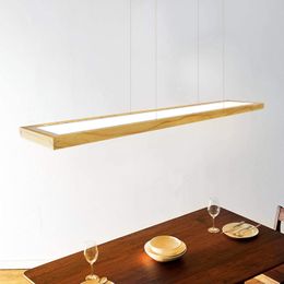 ZMH LED Hängeleuchte esstisch Pendelleuchte Holz rustikal dimmbar 40W mit den Fernbedienung