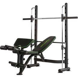 Tunturi Smithmachine SM60, Kraftstation, Hantelbank negativ, Beintraining, Situps, verstellbare Langhantelstütze