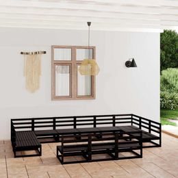 vidaXL 13-tlg. Garten-Lounge-Set Massivholz Kiefer