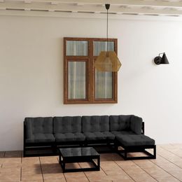vidaXL 6-tlg. Garten-Lounge-Set mit Kissen Kiefer Massivholz