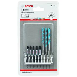 Bosch Schrauberbitpacks 'ImpactControl' mit Hex-9 MultiConstruction Bohrern, 8-teilig