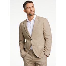 Anzugsakko LINDBERGH "LINDBERGH Anzugjacke", Herren, Gr. 58, beige (lt sand mel), Obermaterial: 54% Polyester, 44% Wolle, 2% Elasthan; Futter: 95% Polyester, 5% Elasthan, Sakkos