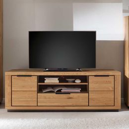 Pharao24.de TV Lowboard aus MDF und Massivholz Metallgriffen
