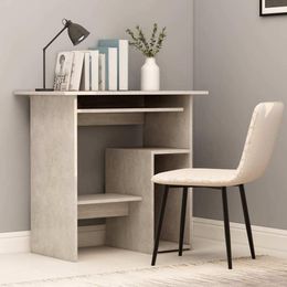 vidaXL Schreibtisch Betongrau 80x45x74 cm Holzwerkstoff - Schreibtisch - Schreibtische - Computertisch - Computertische