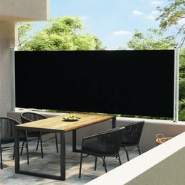 Seitenmarkise Ausziehbar 600x160 cm Schwarz