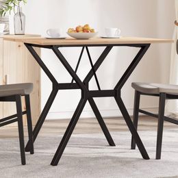 vidaXL Esstisch Y-Gestell 80x80x75 cm Massivholz Kiefer und Stahl