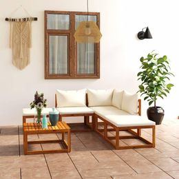 vidaXL 6-tlg. Garten-Lounge-Set mit Kissen Massivholz Akazie