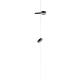 Zafferano SUPER O Wiederaufladbare und dimmbare schwarze LED-Hängelampe – 2 Lichtmodule