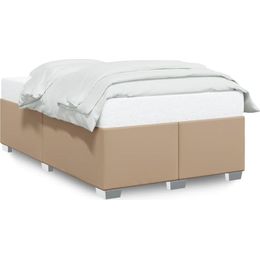 Bettgestell ohne Matratze Cappuccino-Braun 120x190cm Kunstleder