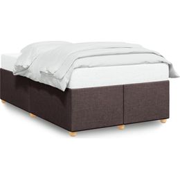 Bettgestell ohne Matratze Dunkelbraun 120x190 cm Stoff