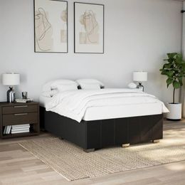 vidaXL Bettgestell ohne Matratze Schwarz 140x190 cm Stoff