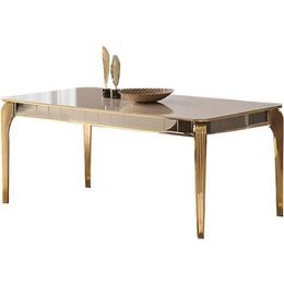 Esstisch Esszimmertisch Luxus Tisch Metall Gold Esszimmer Moderne
