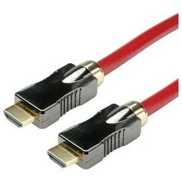 ROLINE 8K HDMI Ultra HD Kabel mit Ethernet, ST/ST, rot, 1 m