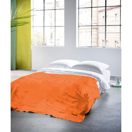 Plaid Fleuresse "Plaid", orange, B:180cm L:270cm, Baumwolle, Leinen, Wohndecken, Halbleinen, in Gr. 180x270 cm, Plaid